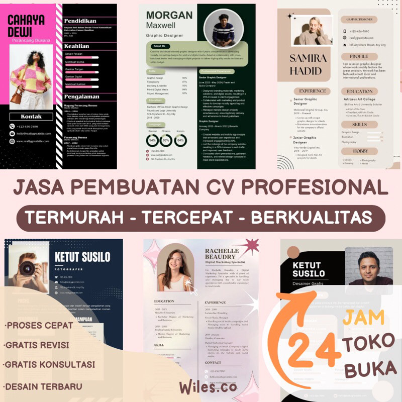 Jual Jasa Desain CV Profesional Curriculum Vitae | Lamaran Kerja Terbaru | CV Kreatif | CV ...
