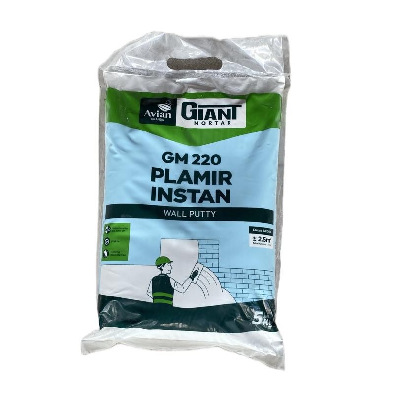 Jual PLAMIR INSTANT (5 KG) AVIAN GIANT MORTAR 220 / PLAMIR TEMBOK ...