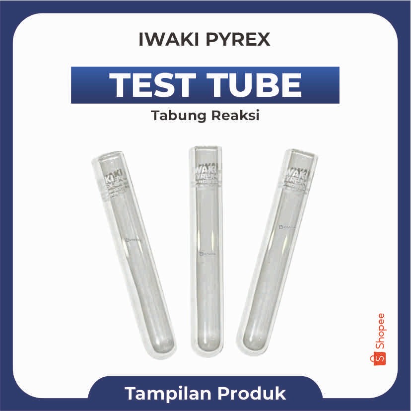 Jual TABUNG REAKSI KECIL IWAKI PYREX 10X75MM Test Tube Laboratorium ...