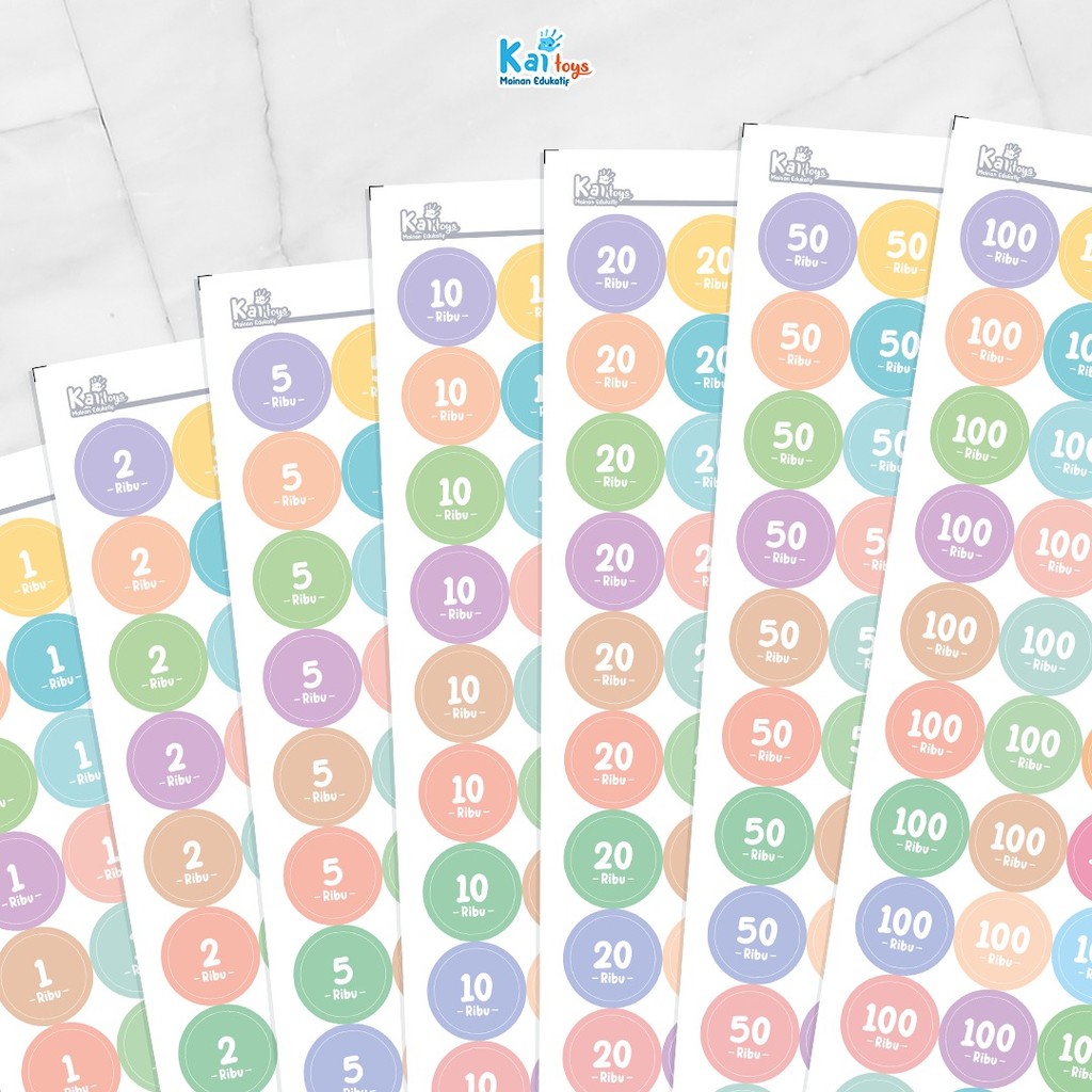 Jual Stiker Nabung Challenge Stiker 10 ribu Sticker Menabung Tabungan ...