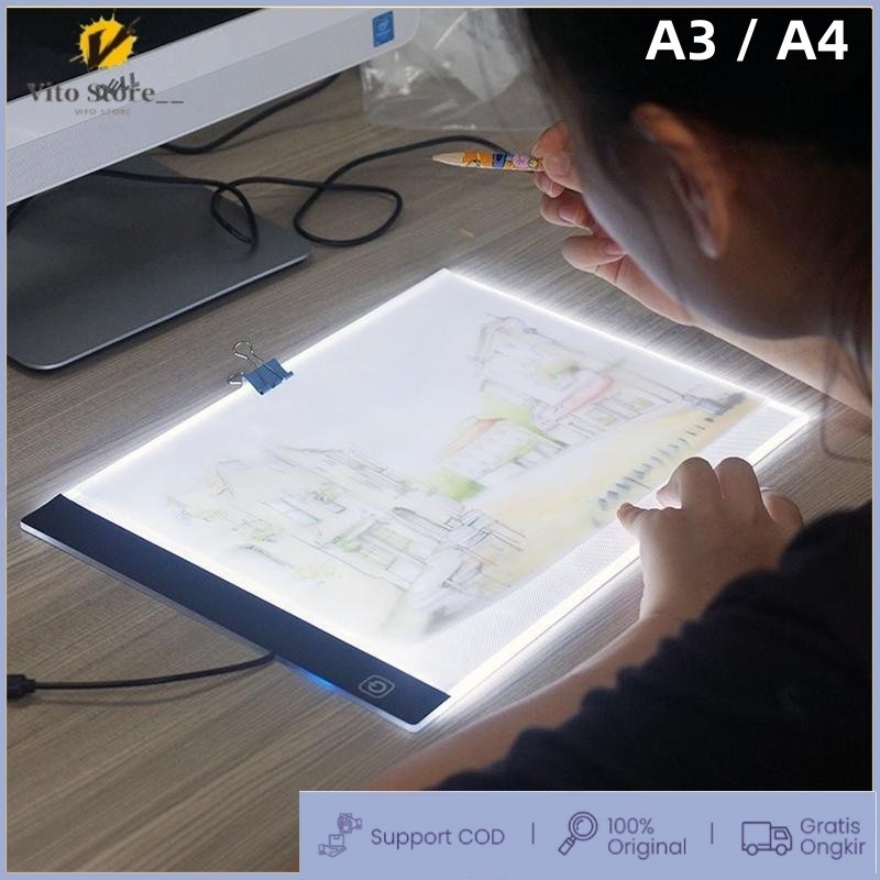 Jual （）A3/A4/A5 LED Drawing Tracing Board Stensil Board Papan Jiplak ...