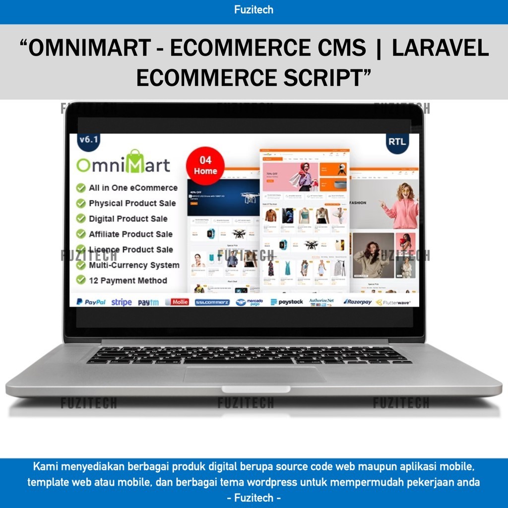 Jual SOURCE CODE APLIKASI WEB OMNIMART - ECOMMERCE CMS | LARAVEL ...