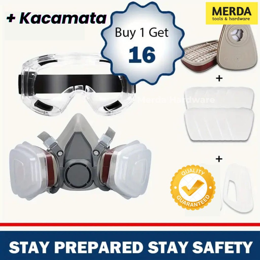 Jual Masker Gas Respirator Industrial Safety Mask Chemical Lab Anti ...