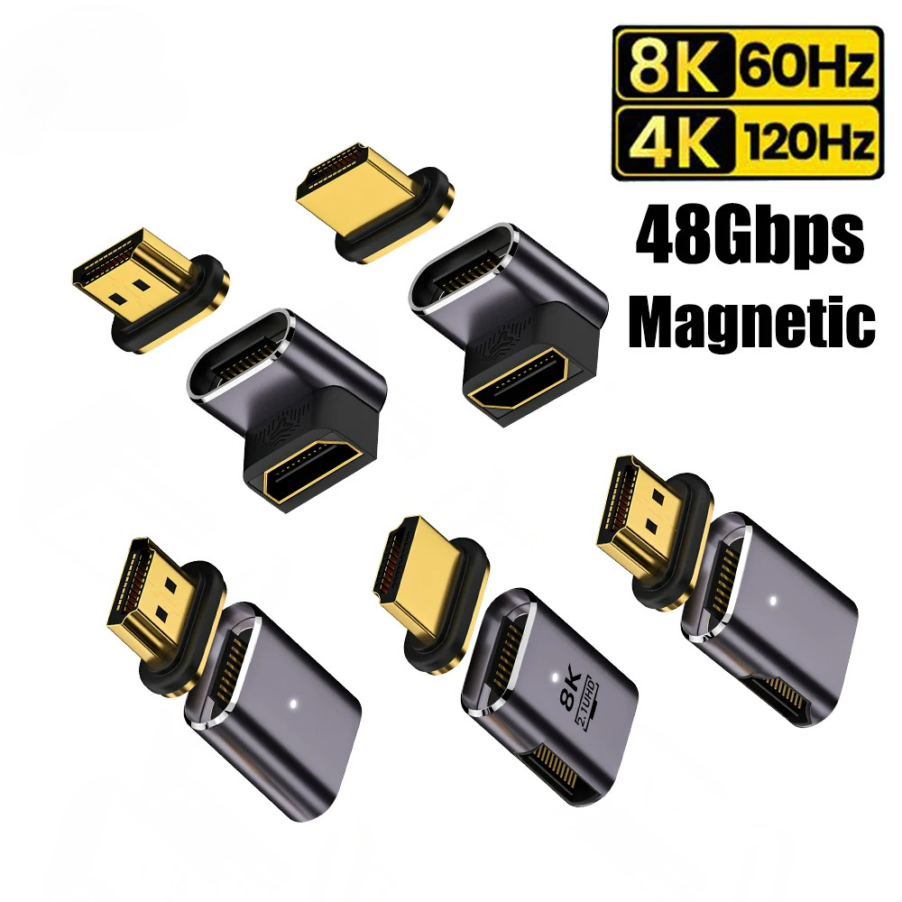 Jual 8K 60HZ HDMI 2.1 Elbow Cable Connector Magnetic Adapter For PS5 TV ...