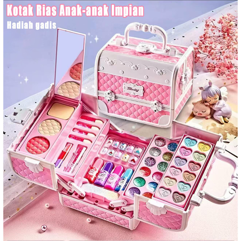Jual Make Up Anak Anak BPOM / Kuromi Mainan Kosmetik Kecantikan Anak Kasus / Mainan Gadis ...