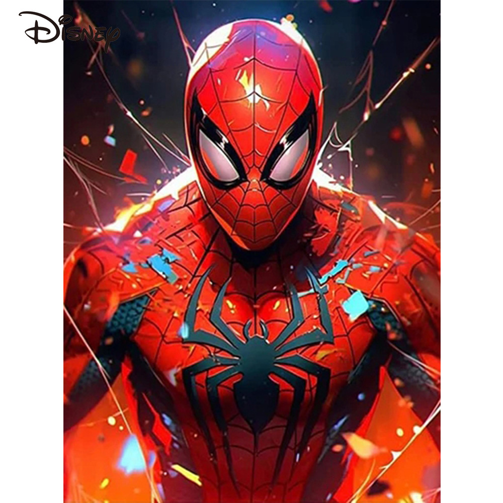 Jual Disney Spider Man Paint By Numbers Superheroes Marvel With Frame ...