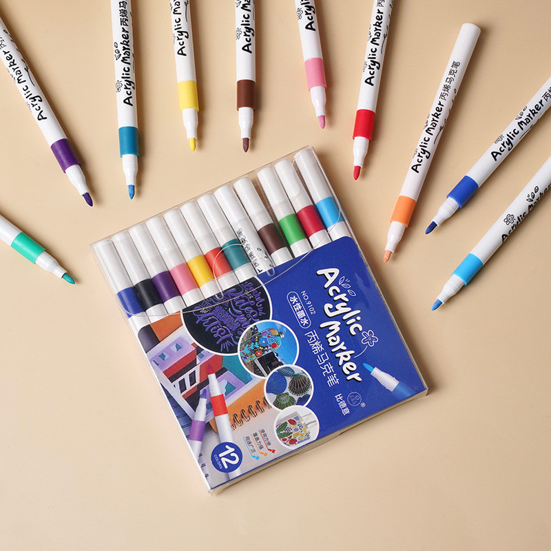Jual Acrylic Marker Set Spidol Akrilik DIY Painting Spidol Pastel ...