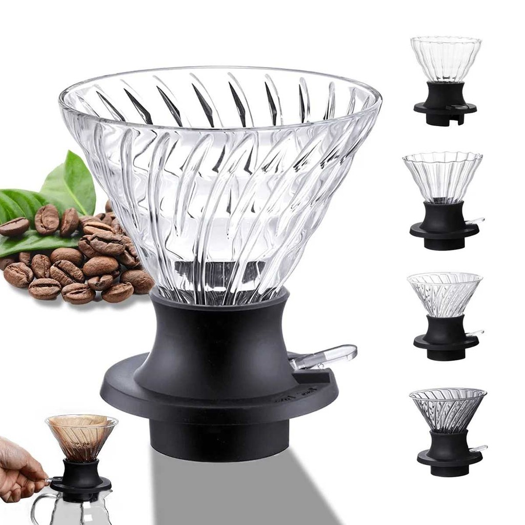 Jual One Two Cups Dripper Switch Valve Filter Penyaring Kopi V60 Cone ...