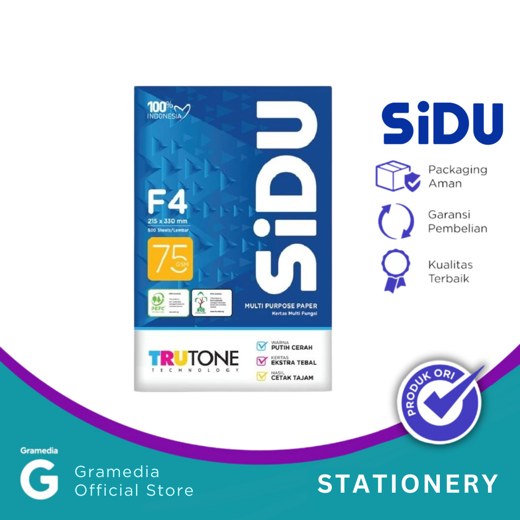 Jual Kertas Hvs Sidu F4 75Gsm | Shopee Indonesia