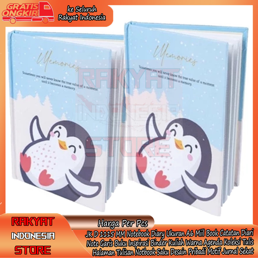 Jual JK D 1115 MM Notebook Diary Ukuran A6 Agenda Diari Jurnal Catatan ...