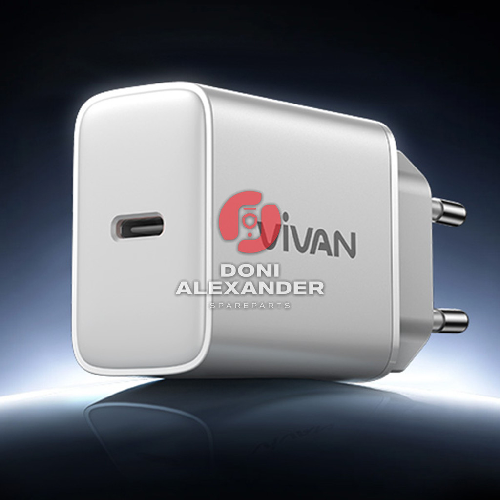 Jual ADAPTOR / BATOK CHARGER VIVAN POWER C20 USB-C WHITE | Shopee Indonesia