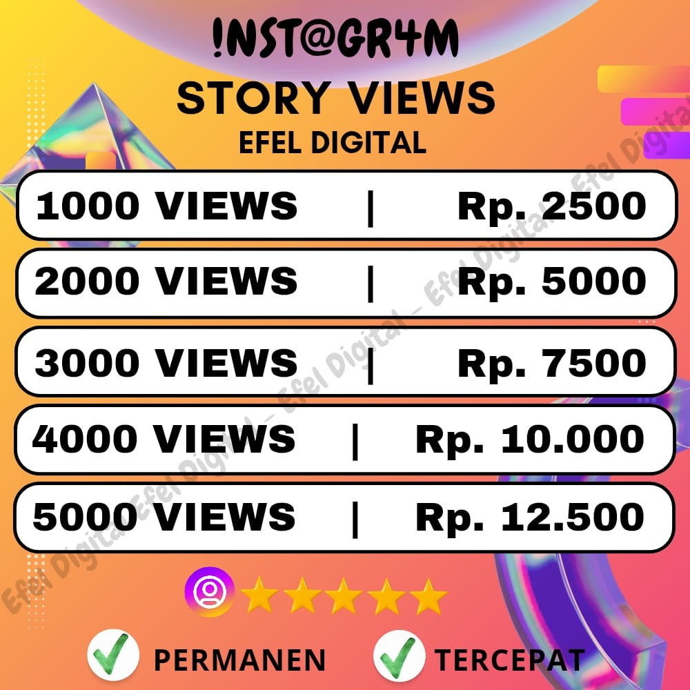 Jual View Story Instagram 1K Proses Cepat Views All Story IG Viewers Bergaransi - EFEL DIGITAL ...