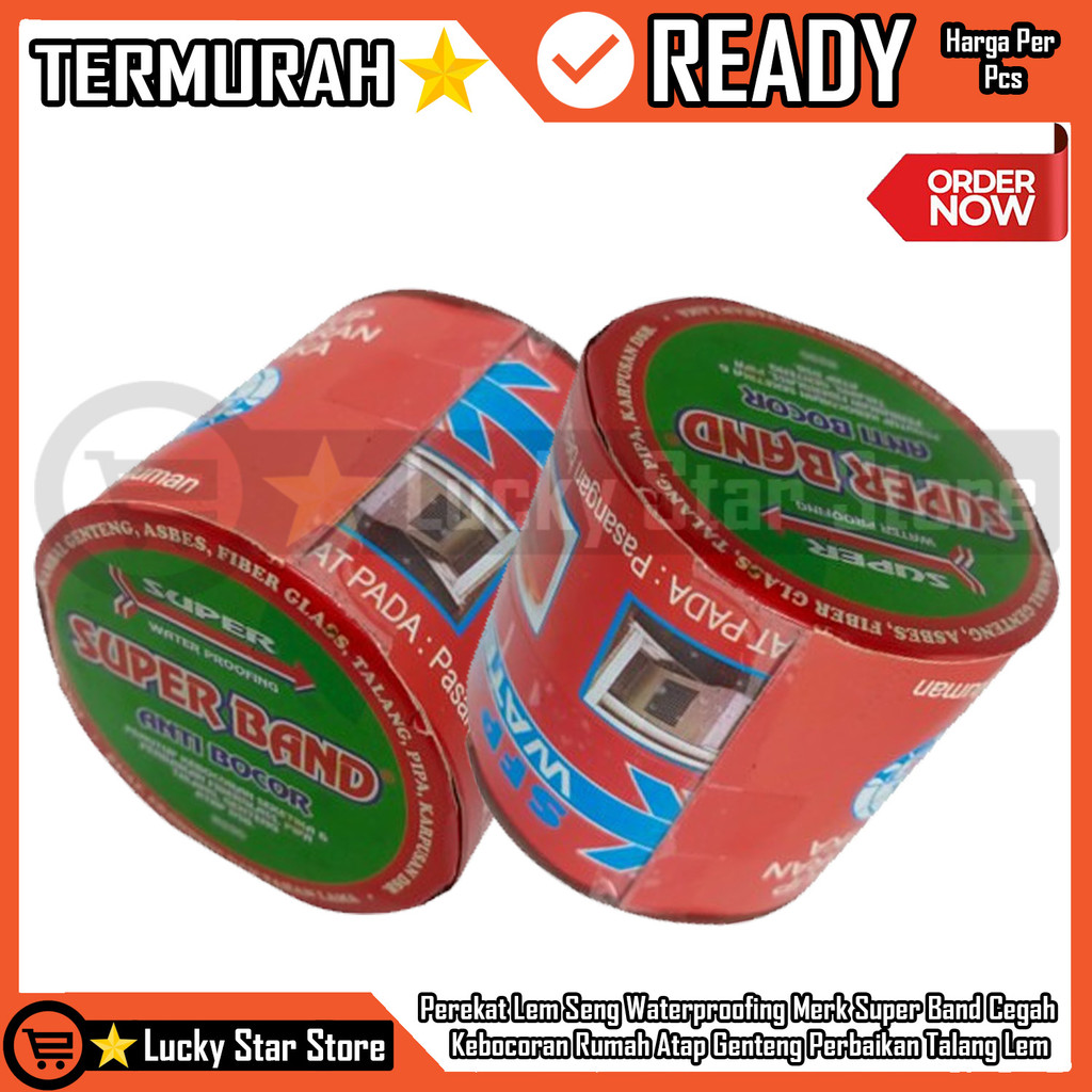 Jual Super Band Lem Seng Waterproofing Tambal Atap Talang Seng Dak Beton Genteng Kolam Tangki ...
