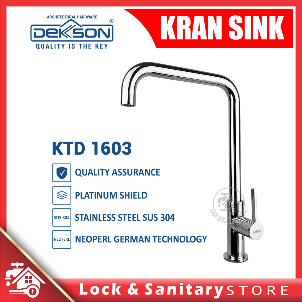 Jual KITCHEN TAP DEKKSON KTD 1603 CP MB Keran Air Dapur Sink Cuci Piring Elastis Dekson Kitchen ...