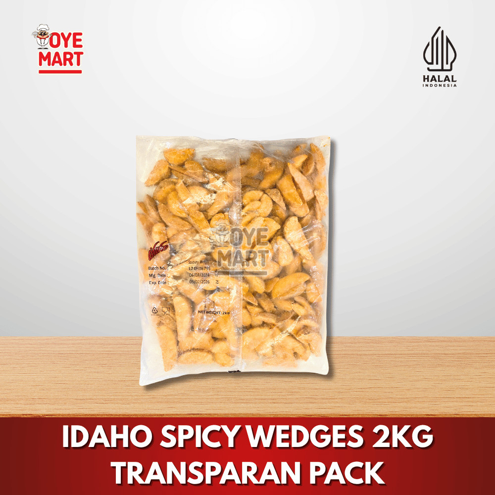Jual IDAHO SPICY WEDGES 2KG TRANSPARAN PACK/KENTANG GORENG PEDAS ...