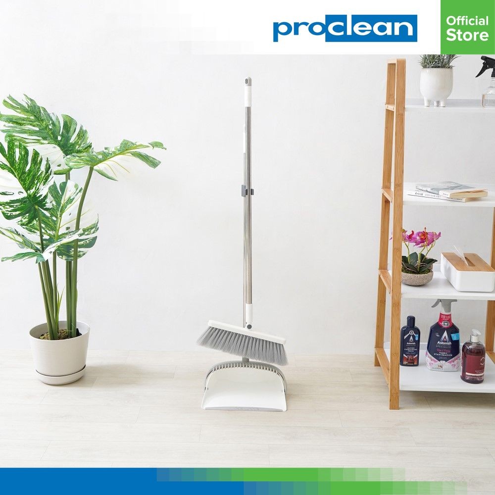 Jual Proclean Sapu & Pengki Lipat - Putih Floor Cleaner Set Sapu Dan Serokan Lantai Broom And ...