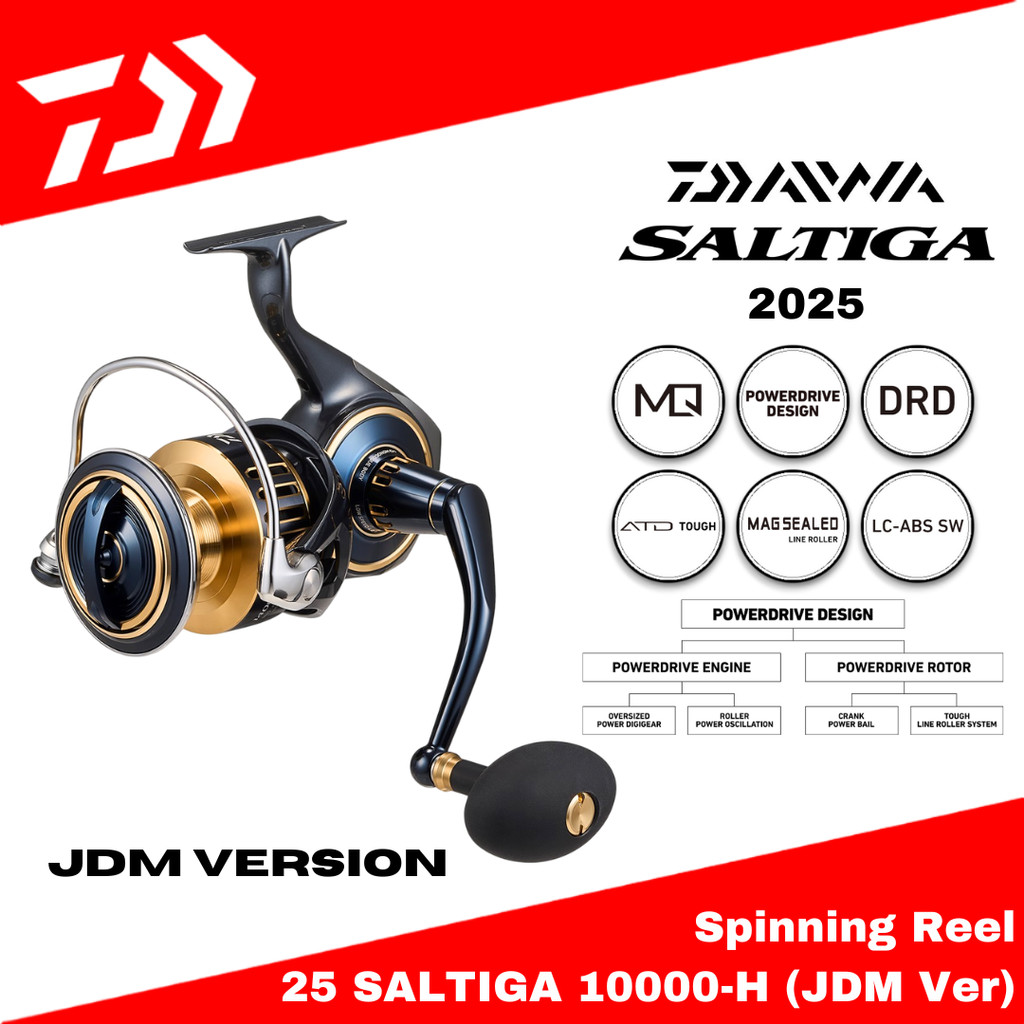Jual Daiwa Spinning Reel 25 Saltiga 10000-H JDM Version | Shopee Indonesia