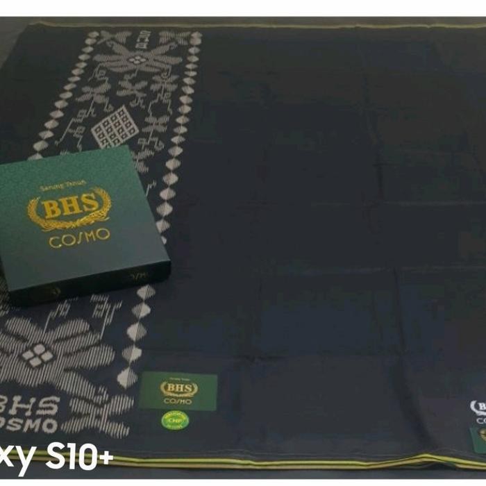 Jual Sarung BHS Cosmo Gold Hitam Polos - Hitam | Shopee Indonesia