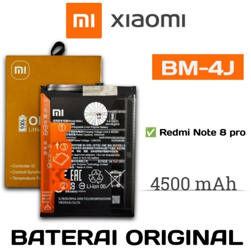 Jual Baterai Redmi Note 8 Pro BM4J Batrai Original Batre Battery ...