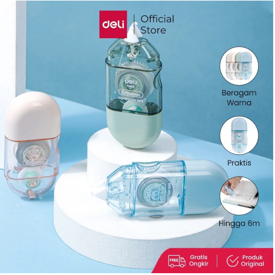 Jual DELI Tipex kertas 6m | Correction tape | Tipe x | Tip X | EH08-BX ...