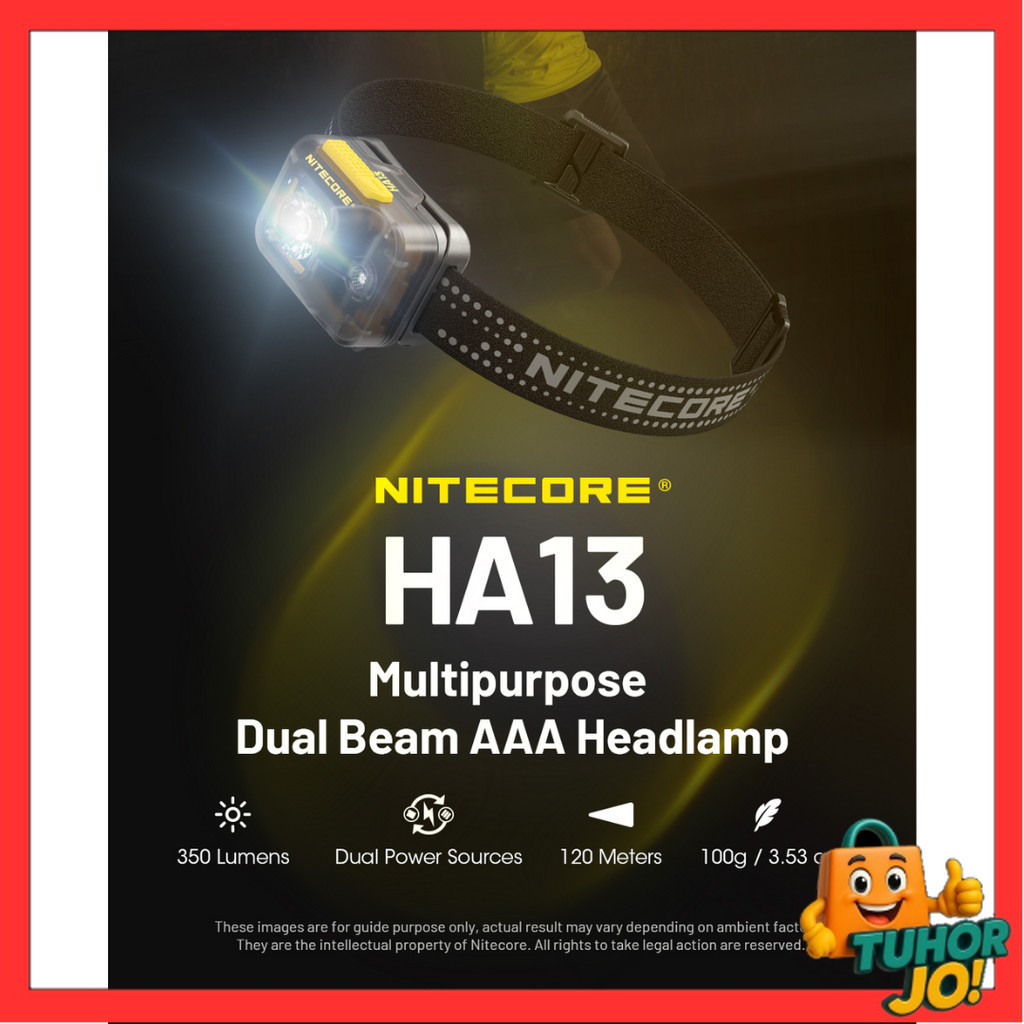 Jual NITECORE Senter Kepala LED Headlamp Dual Beam Lightweight 350 Lumens - HA13 | Shopee Indonesia