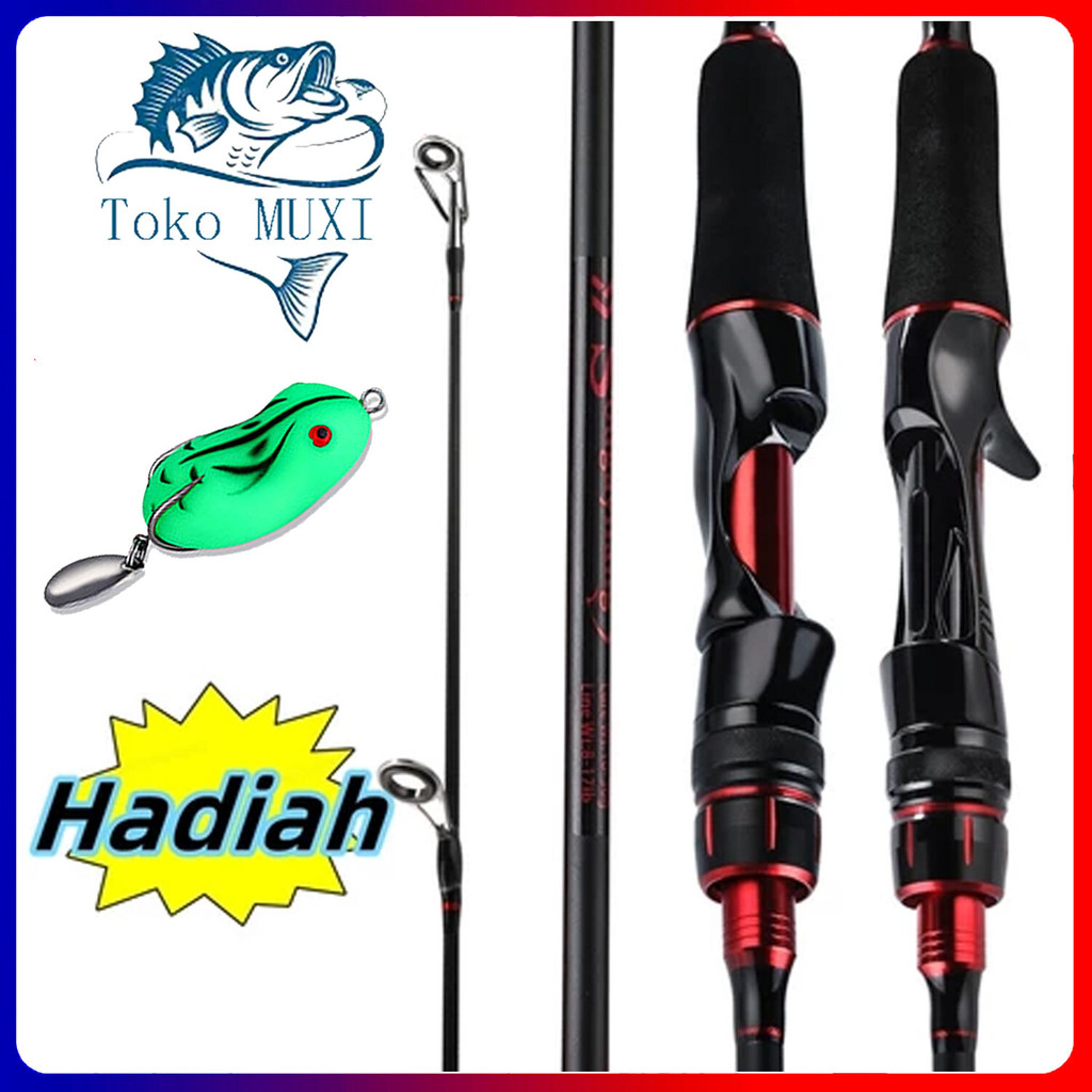 Jual MUXI Joran Pancing Carbon Sutet 2 Bagian Tongkat Pancing Putar/Casting UL Power 1.8M/2.1M ...