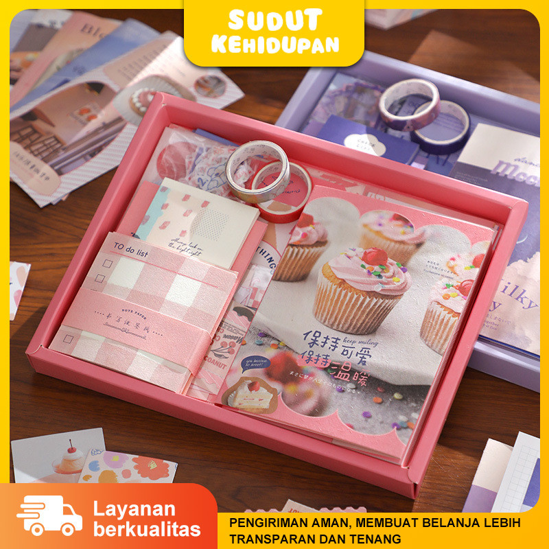 Jual Paket Hadiah Handmade Journal Kit Vintage Bahan Jurnal dan Alat ...