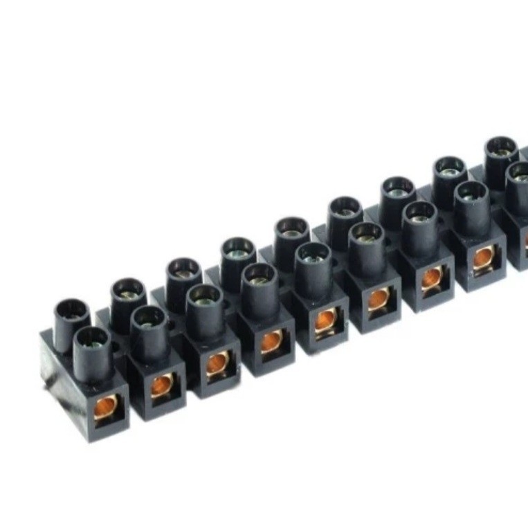 Jual Terminal Blok Krustin Hitam Tembaga Asli 4 / 6 / 10 / 16 mm Block ...