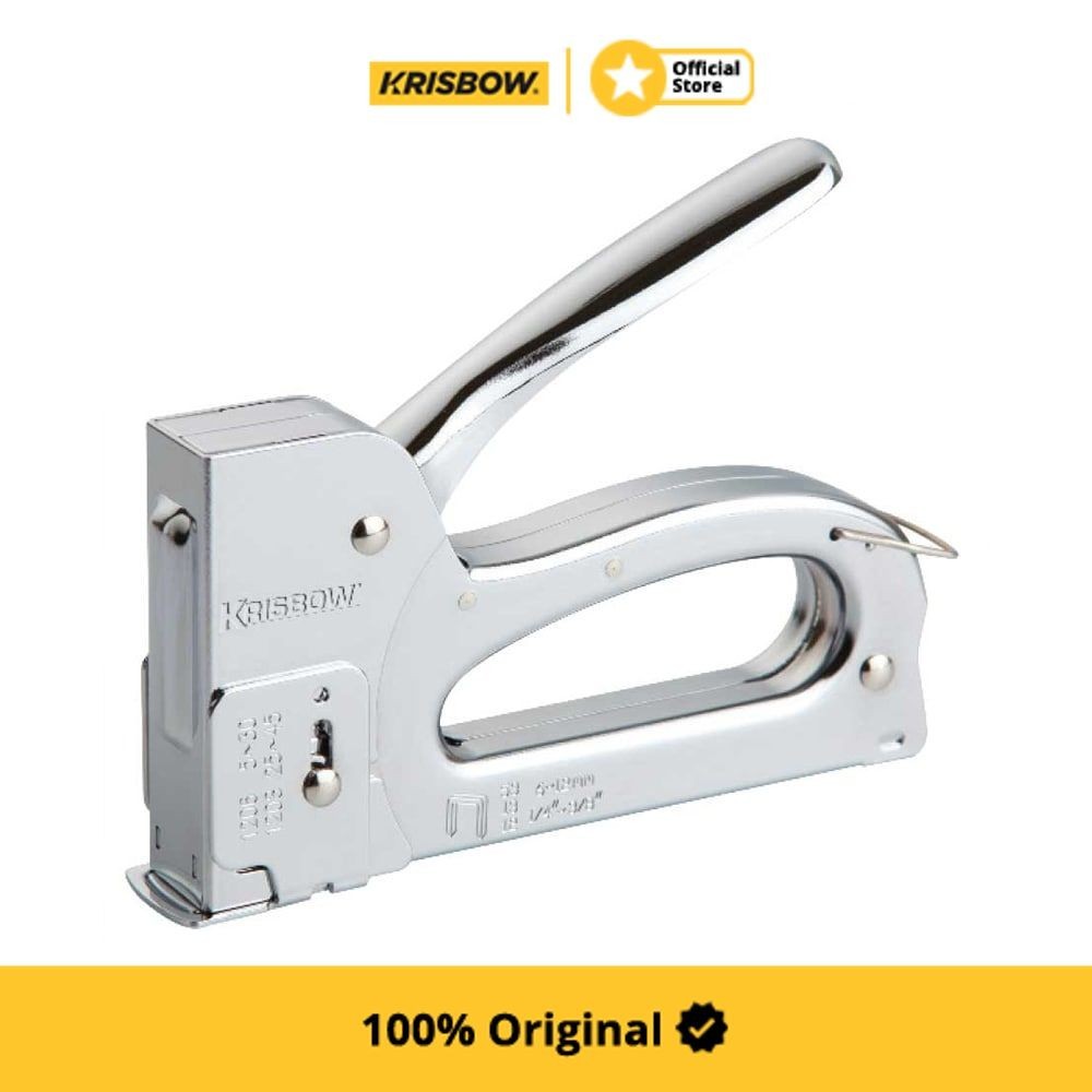Jual Original Krisbow Staple Gun Stapler Tembak 6-12mm 2In1 - Silver ...
