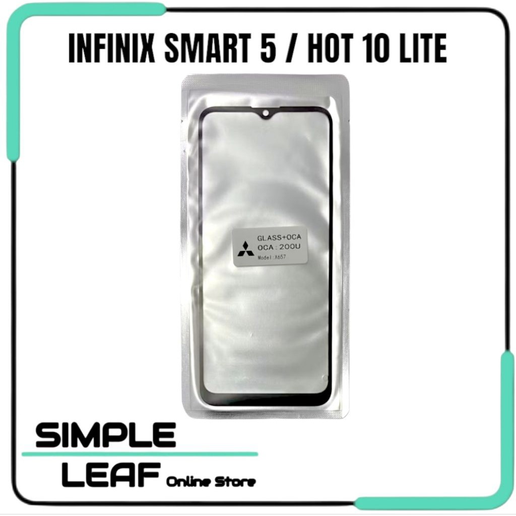 Jual Glass LCD / Kaca Depan Touchscreen LCD + Lem OCA Infinix Smart 5 X657 / Hot 10 Lite ( FREE ...