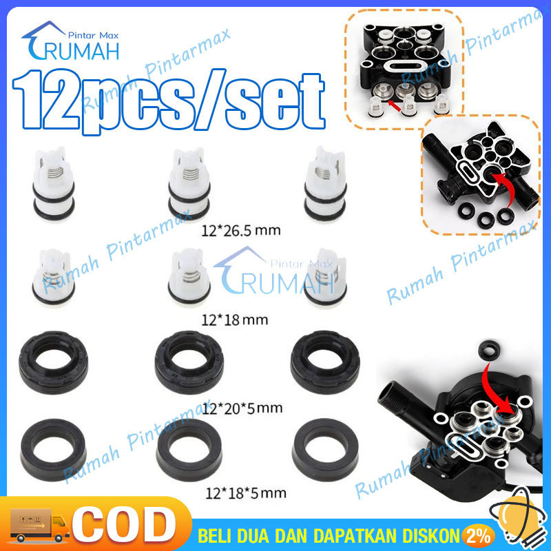 Jual 12Pcs Seal Valve Jet Cleaner Water Oil Seal Water Seal Inlet Valve ...