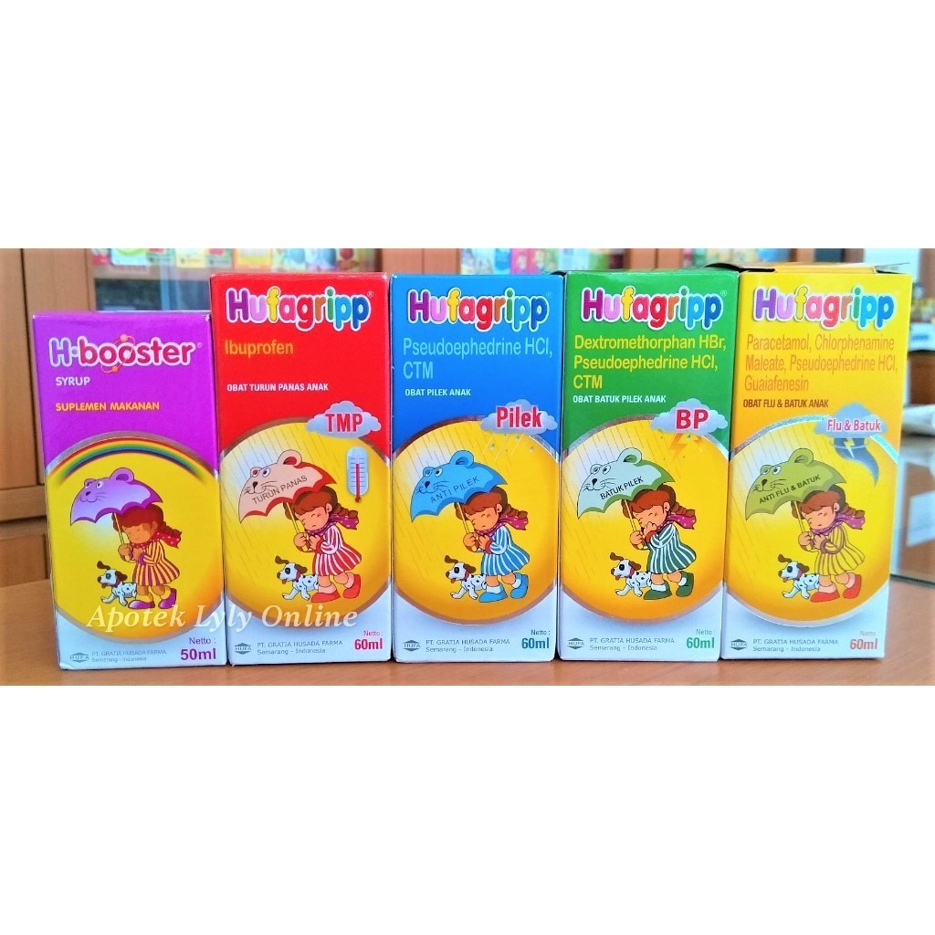 Jual Hufagrip Hufagripp Syrup All Variant Flu Batuk Pilek BP Demam / H ...