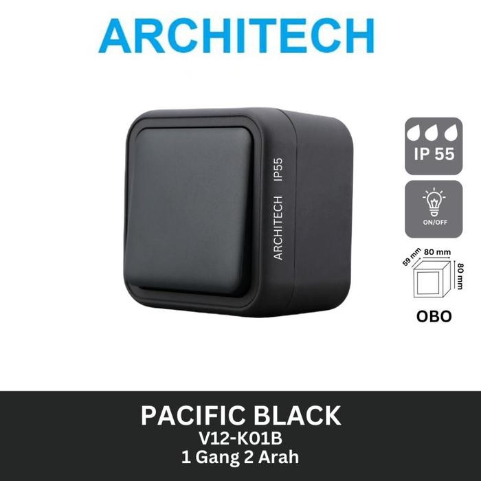 Jual Terbaru ARCHITECH STOP KONTAK OUTDOOR WATERPROOF /SAKLAR V12 ...