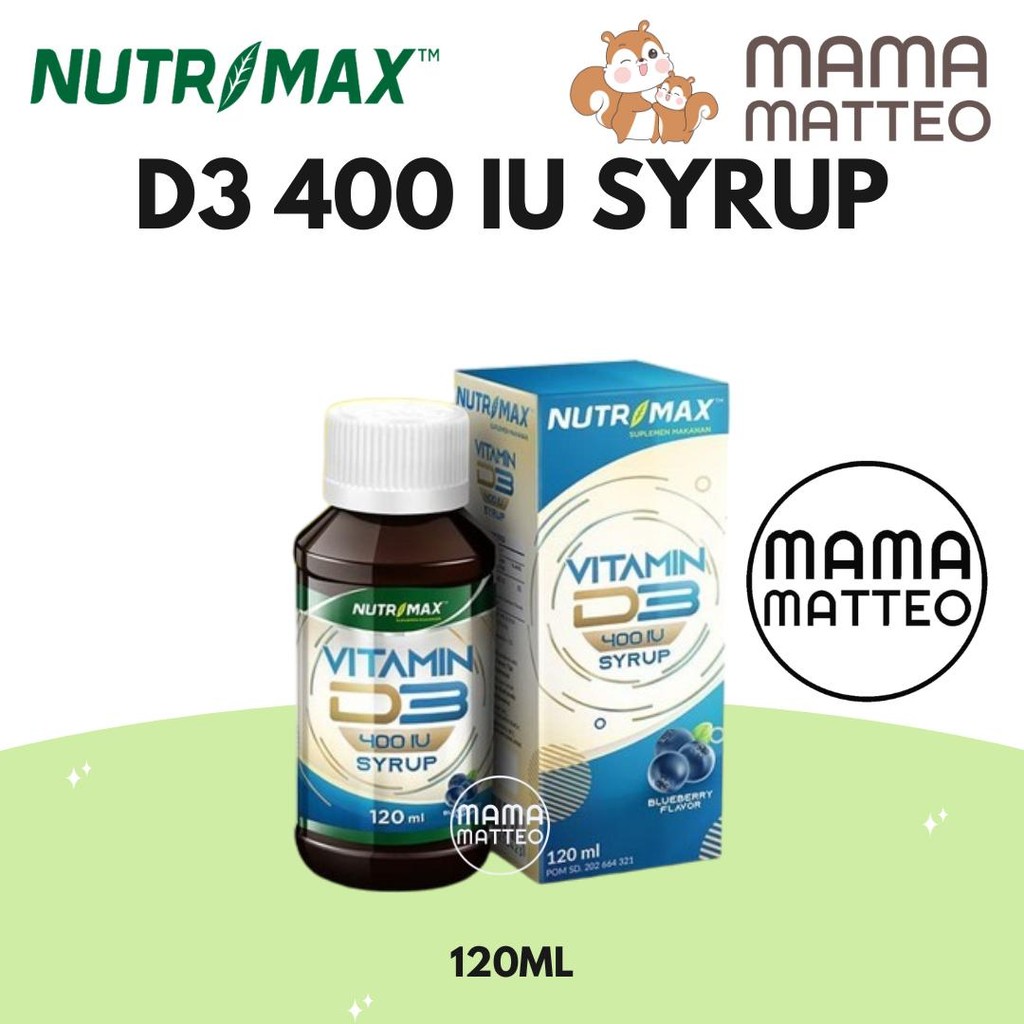 Jual NUTRIMAX Vitamin D3 400 IU Syrup 120ml / Sirup Vitamin D3 Anak dan ...