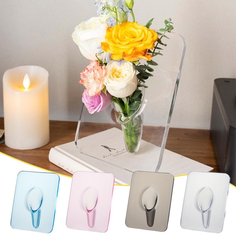 Jual Vas Bunga Bening Acrylic Polos / Vas Akrilik Bingkai Foto Dekorasi ...