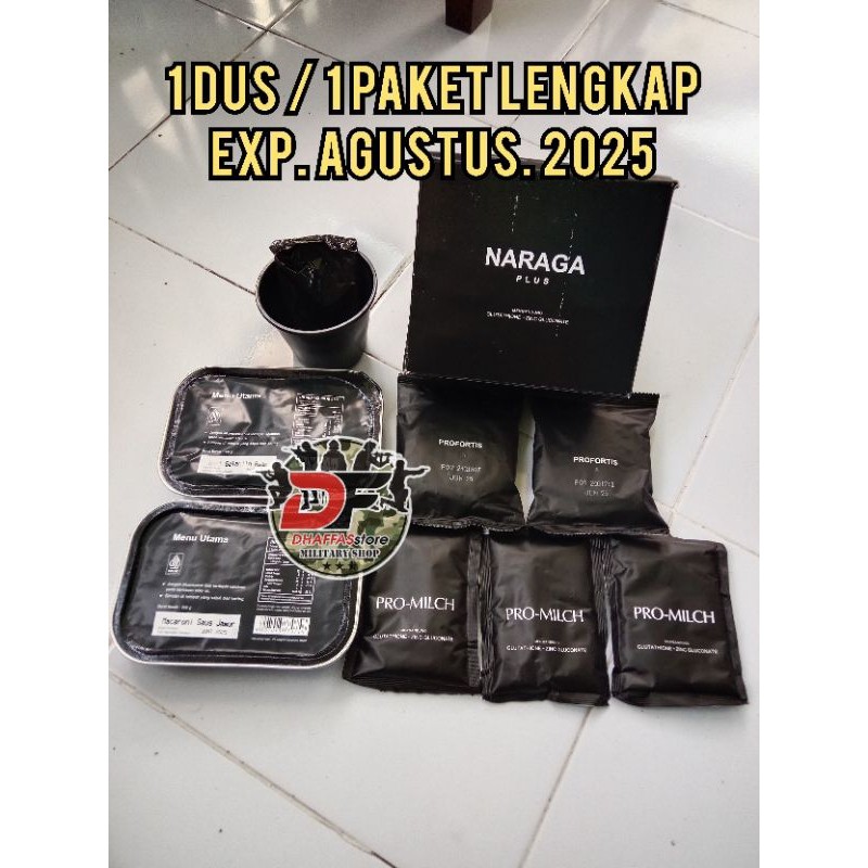 Jual 100% ASLI RANSUM NARAGA PLUS JATAH TNI EXP AGUSTUS 2025 || RANSUM ...