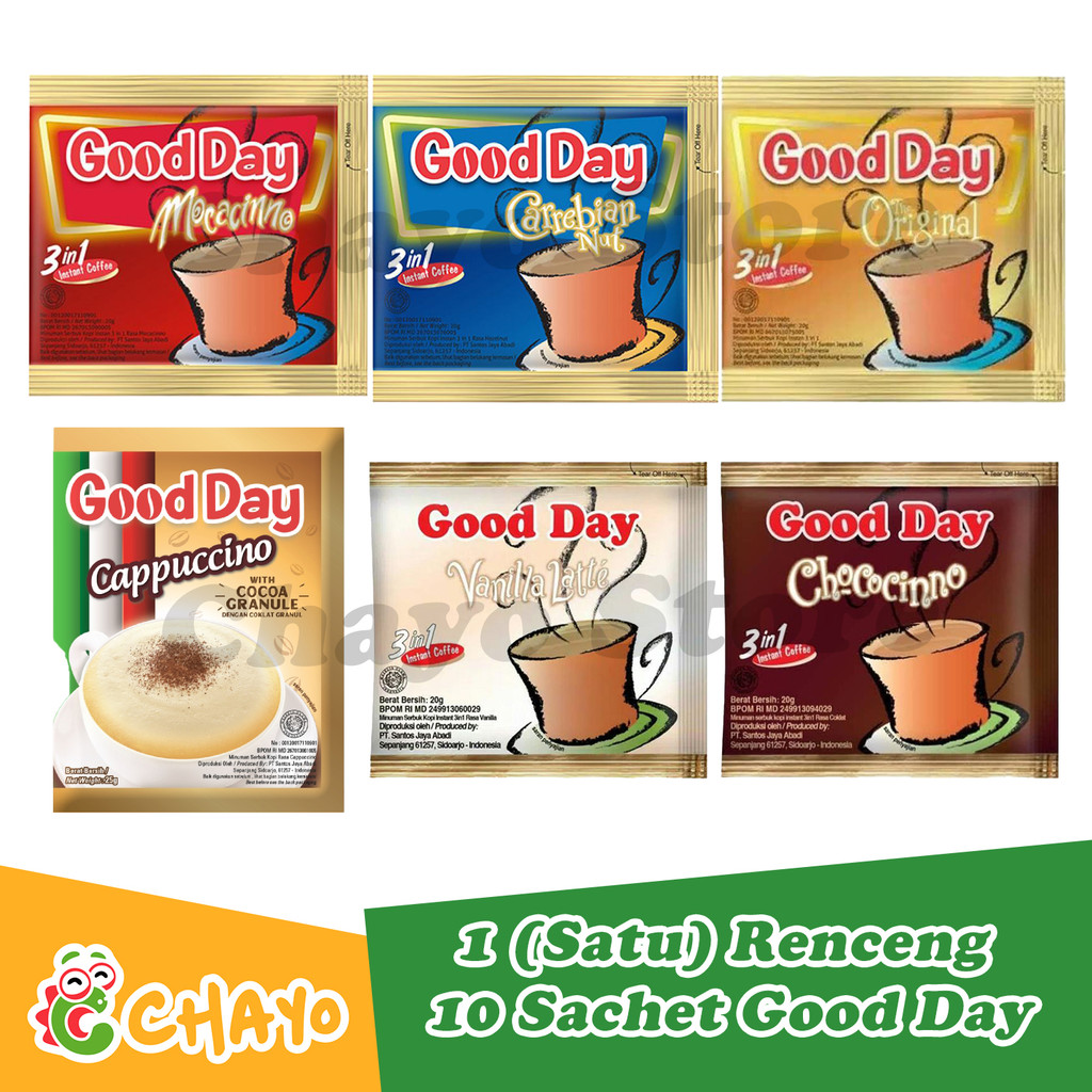 Jual GOOD DAY Kopi Instan Sachet Siap Seduh Cappuccino Vanilla Latte ...
