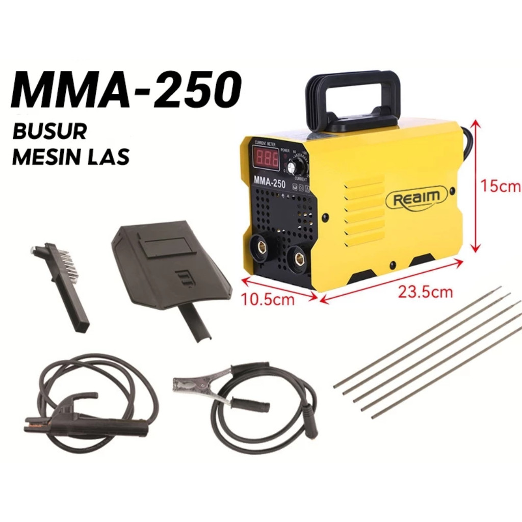 Jual Reaim Mesin Las Inverter IGBT Realm 450W MMA-250 105A - Trafo Las Berkecepatan Tinggi ...