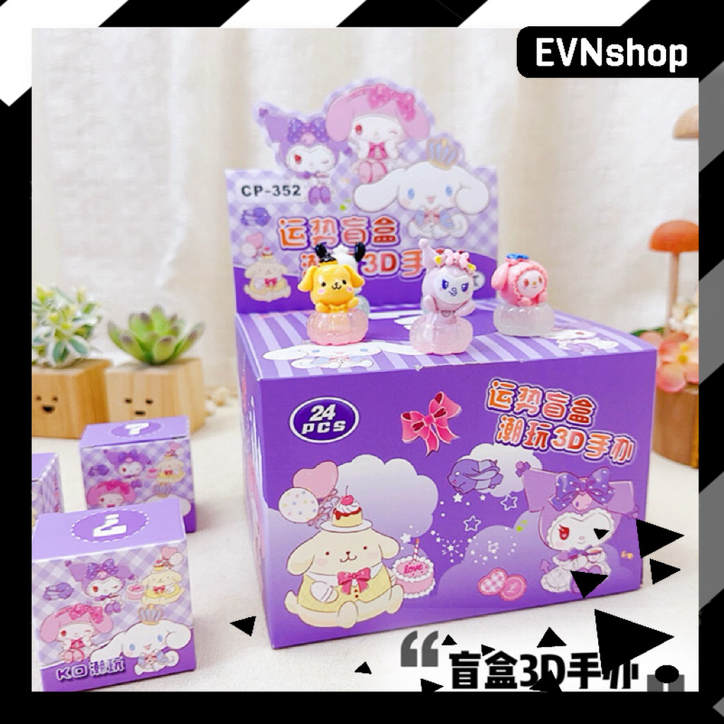 Jual Blind Box SANRIO BOX UNGU FIGURINE 3D Karakter Sanrio Mini Lucu ...