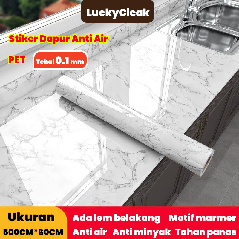Jual Stiker Dinding Dapur 60CM * 1000CM Desain Marmer Granit PVC ...