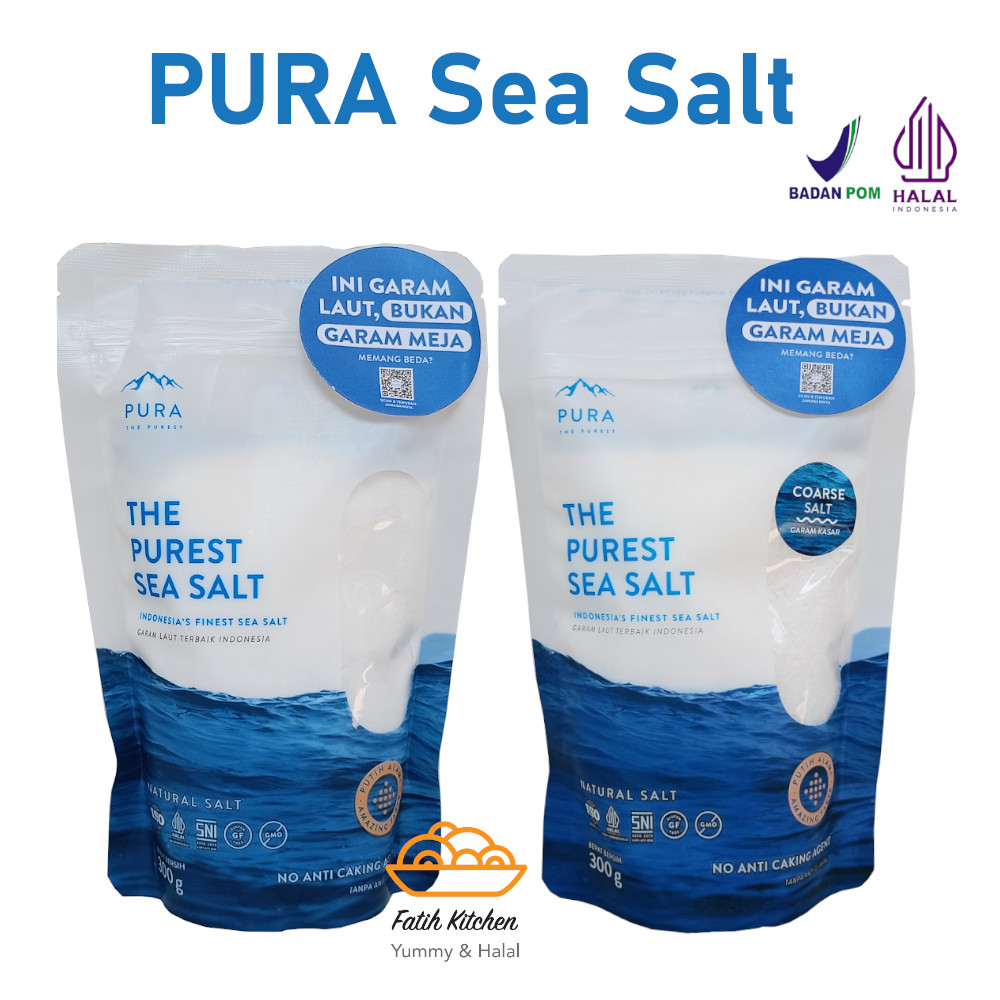 Jual PURA Garam Laut Organik Natural Sea Salt Kasar & Halus 300 gr ...