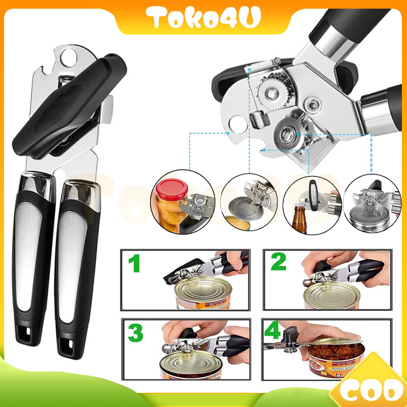 Jual alat pembuka botol stainless steel 3 in 1 /premium alat pembuka ...