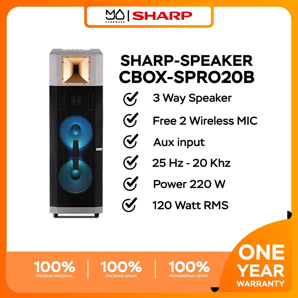 Jual SHARP Speaker CBOX-SPRO20B | SPRO Series - Garansi Resmi | Shopee ...