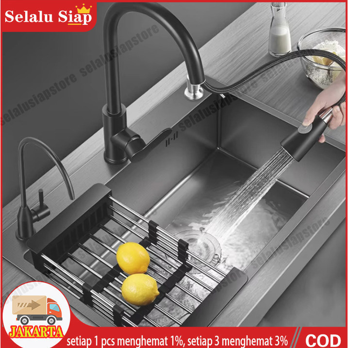 Jual Bak Cuci Piring Stainless Steel Hitam Modern - Ketebalan 2.7mm ...