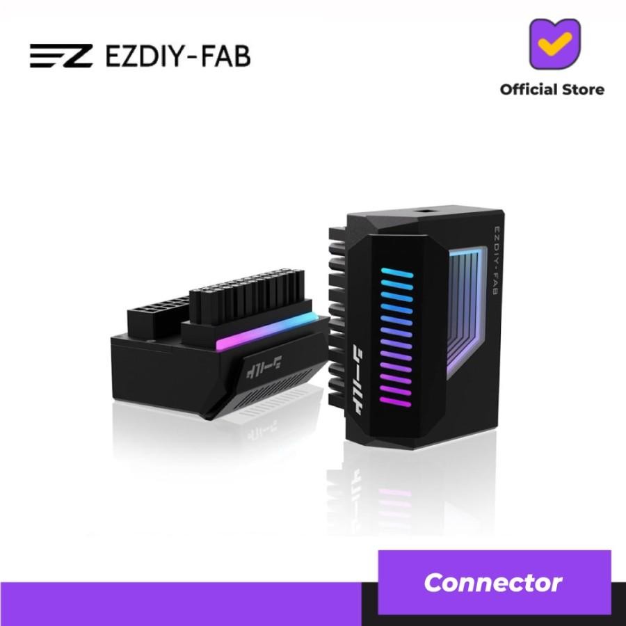 Jual EZDIY-FAB SHIELD ATX 24 PIN 180 Degree Angle Adapter With ARGB ...
