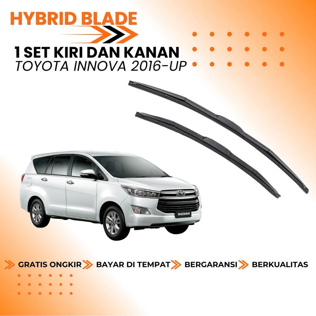 Jual Wiper Hybrid Mobil Toyota Innova 2016-Up 1 Set Kiri dan Kanan ...