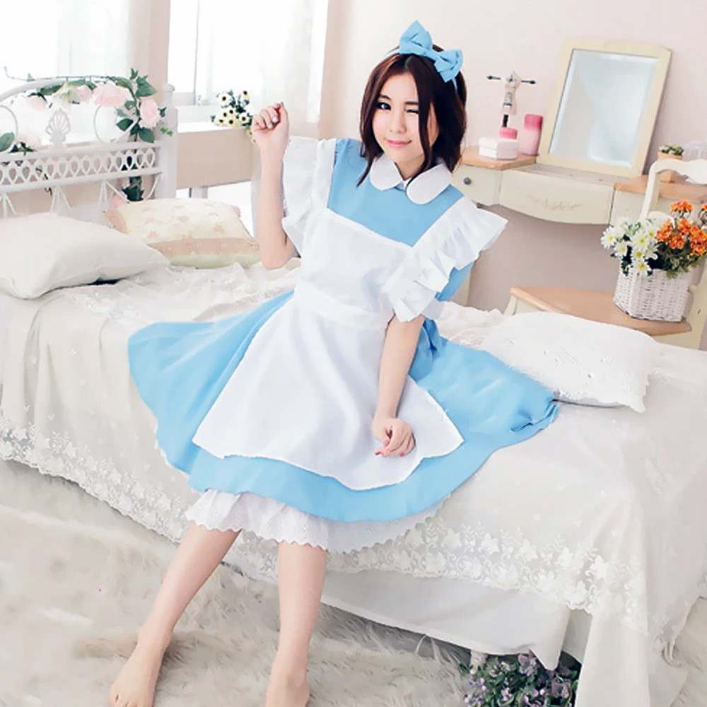 Jual Cosplay Costume Lolita Dress Maid Apron Fantasia Carnival ...