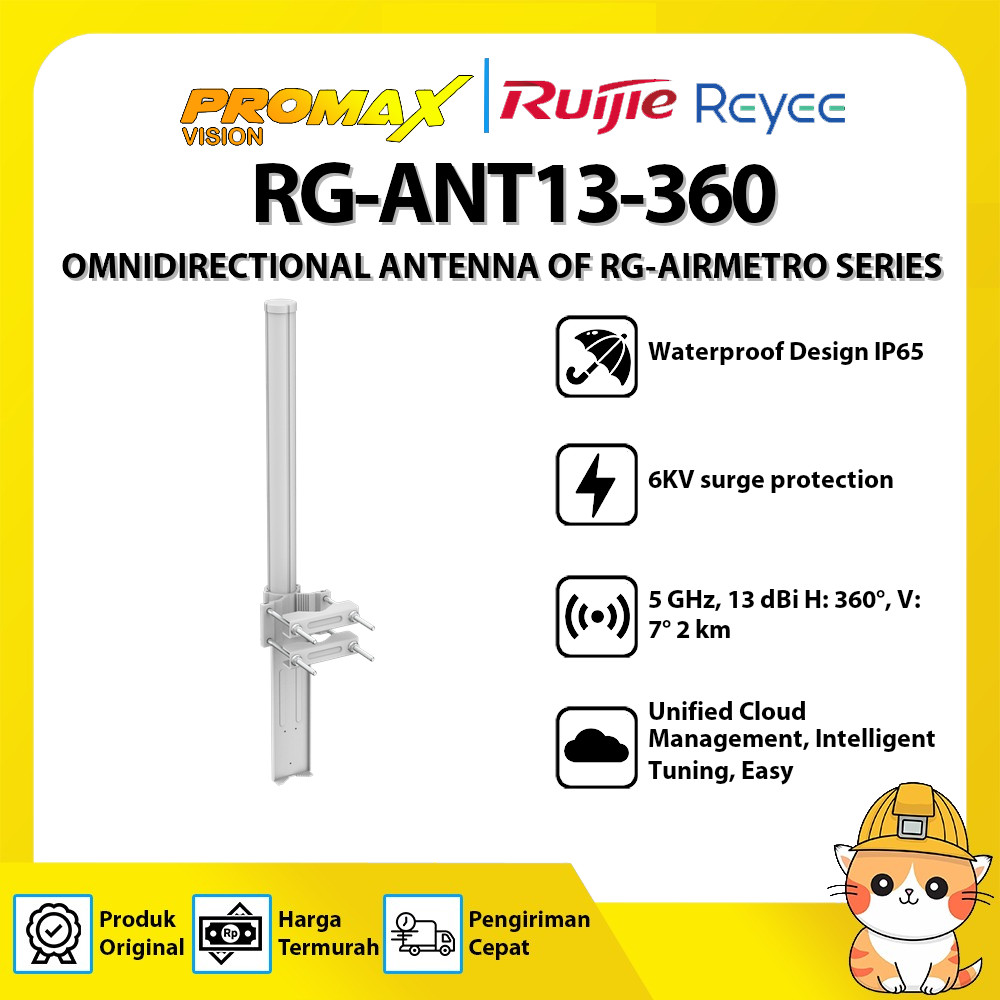 Jual RUIJIE REYEE RG-ANT13-360 OMNIDIRECTIONAL ANTENNA OF RG-AIRMETRO ...