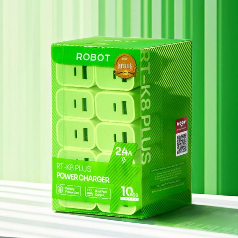 Jual Adaptor Charger Kepala Pengecas Cas ROBOT RT-K8 Plus Port Type C ...