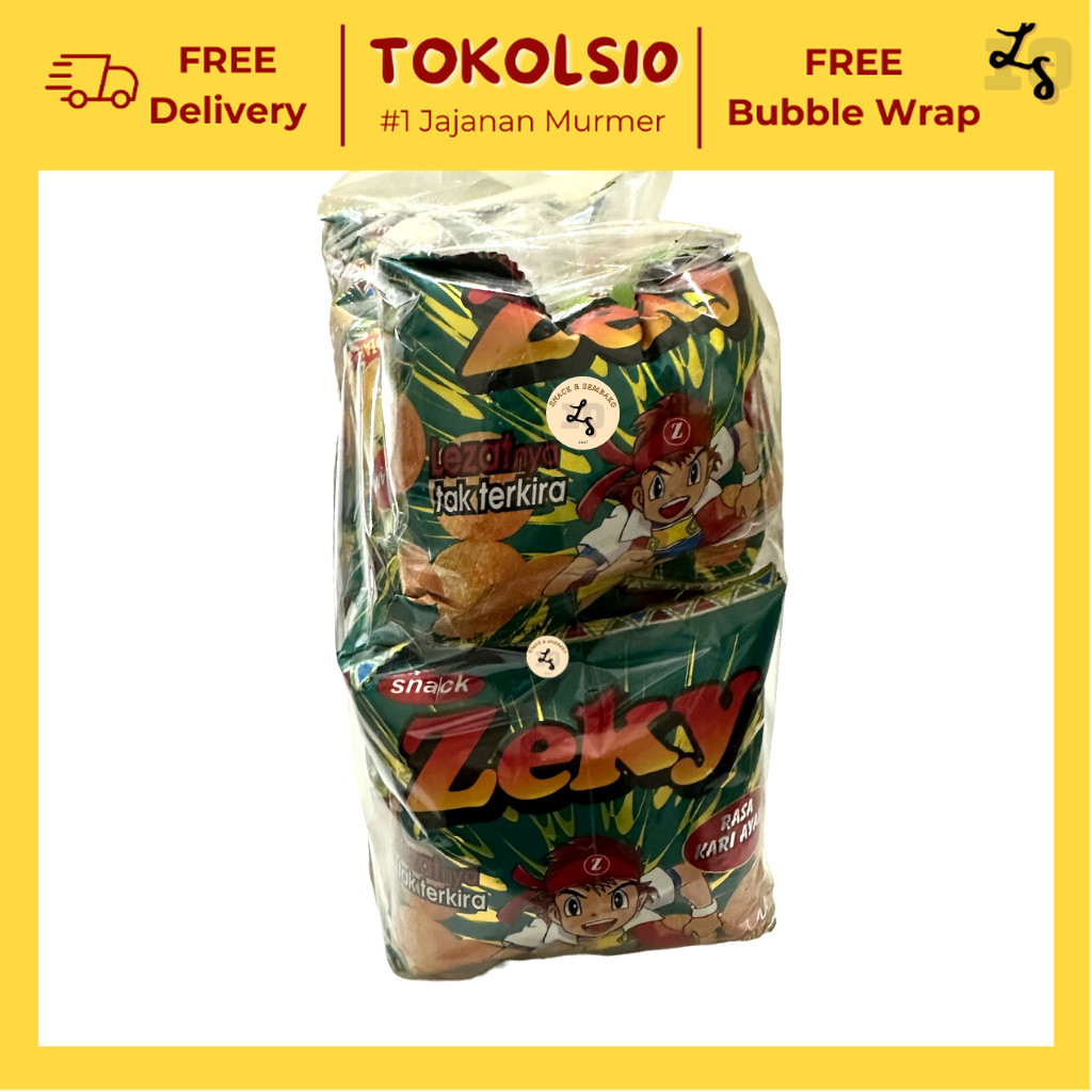 Jual Snack Chiki Zeky Ciki Berhadiah Rasa Kari Ayam 1 Pack Isi 10 pcs ...